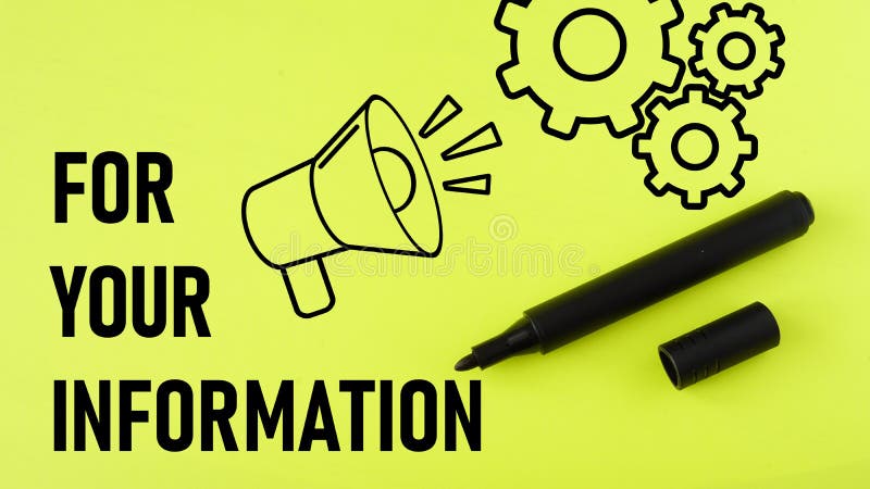 For Your Information FYI is Shown Using the Text Stock Illustration ...