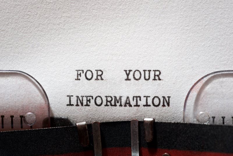 For Your Information Phrase Stock Photo - Image of teaching, ideas ...