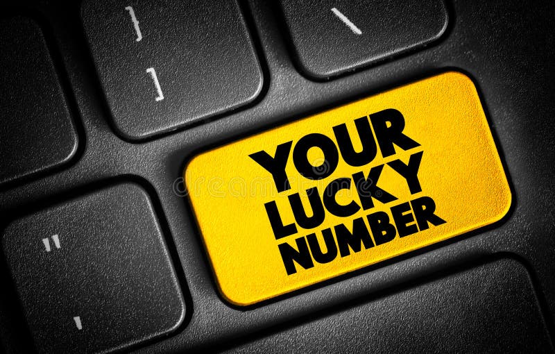 Your Lucky Number Text Button on Keyboard, Concept Background Stock ...