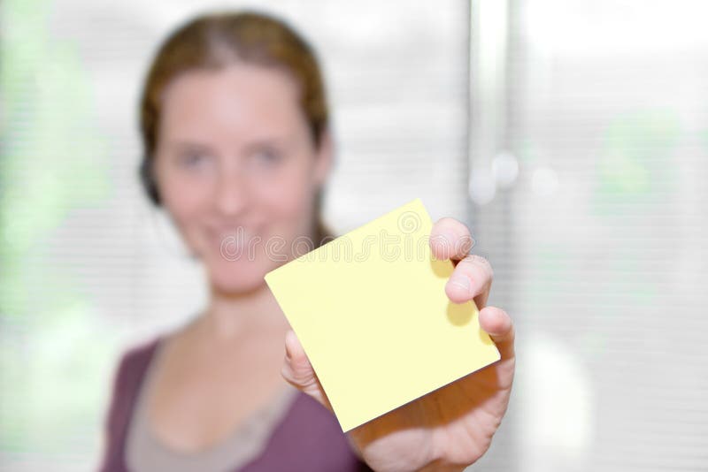 Your Message on a Sticky Note Stock Image - Image of receptionist ...