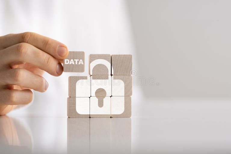 Your Online Privacy and Data Protection Stock Image - Image of padlock ...