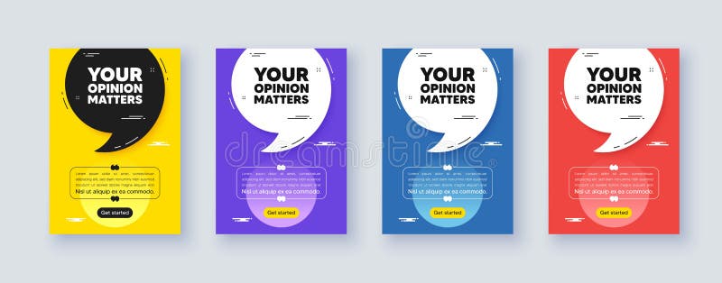 Your Opinion Matters Symbol. Survey or Feedback Sign. Poster Frame with ...