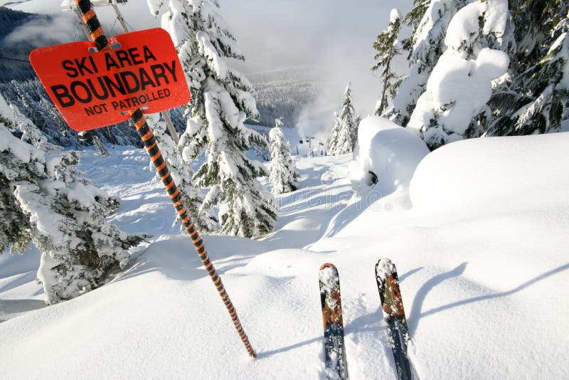 At Your Own Risk stock image. Image of sign, snowy, travel - 1604239