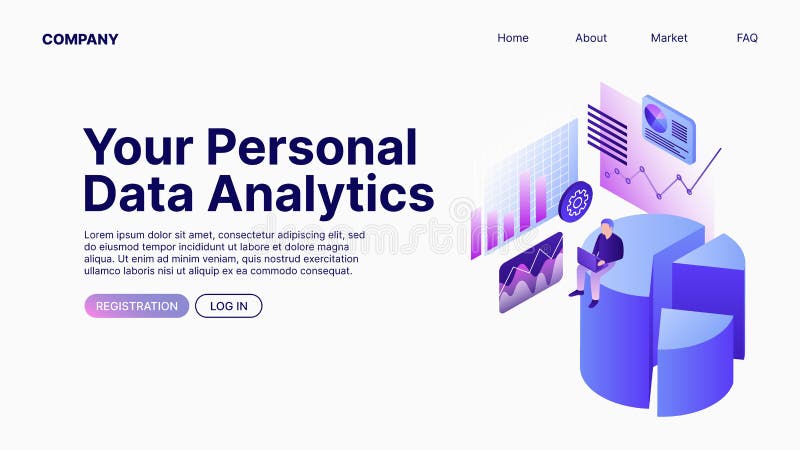 Your Personal Data Analytics. Data Analyse Stock Vector - Illustration ...