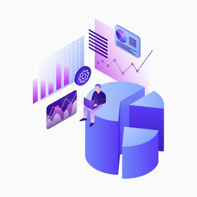 Your Personal Data Analytics Illustration. Data Analyse. Financial ...