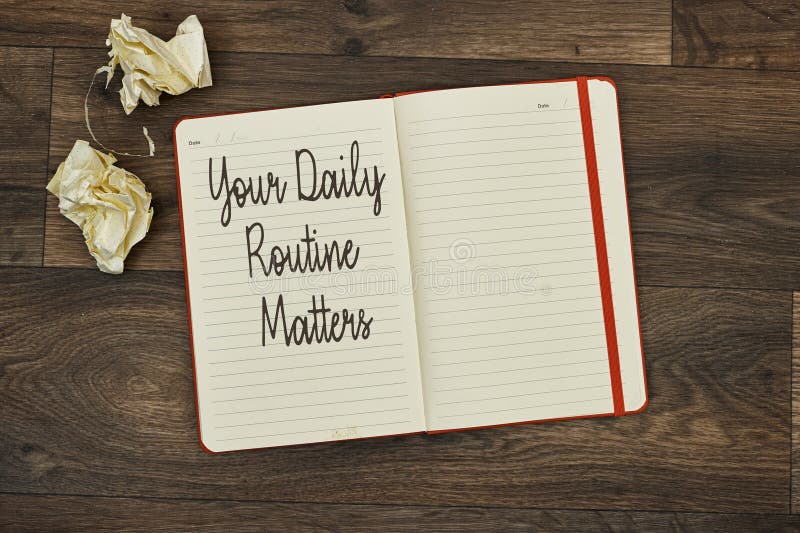 Your daily Routine Matters Concept for Practice of Regularly Notebook ...