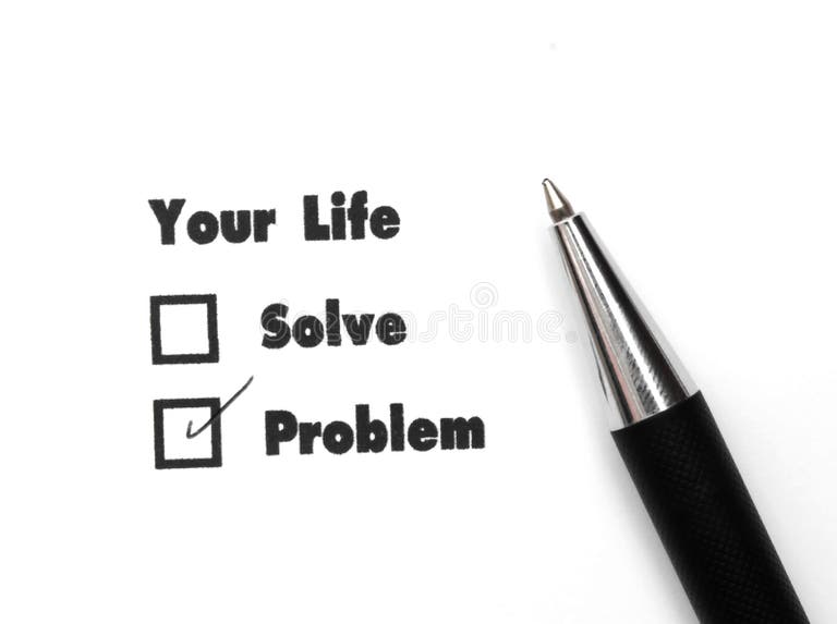 Your Select is Solve or Problem, Ink Print,check Box Concept Stock ...