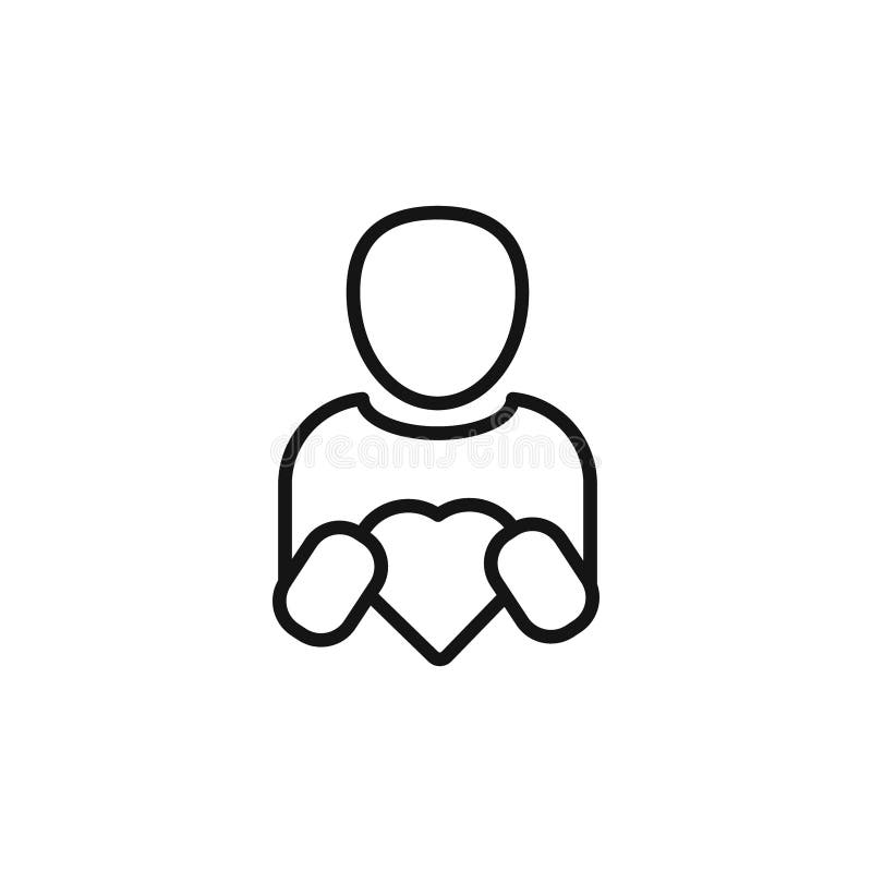 Your Self Care Icon Outline Collection in Black Stock Illustration ...