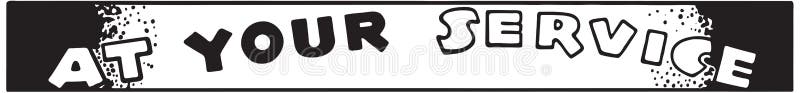 We are at Your Service Retro Store Sign Design Stock Vector ...