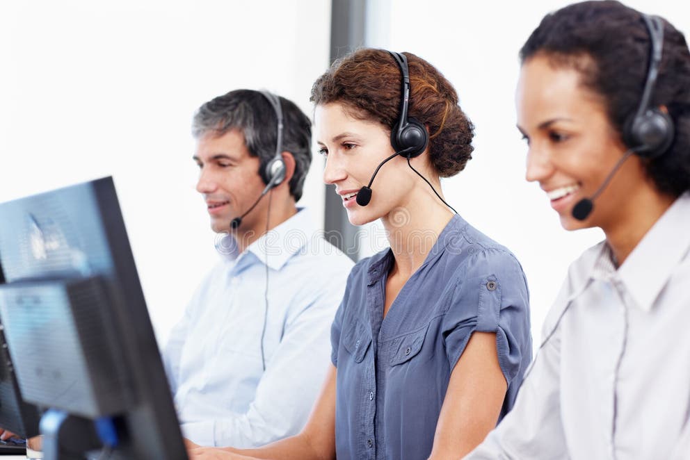 Your Solutions are Available 247. Profile Shot of a Group of Call ...