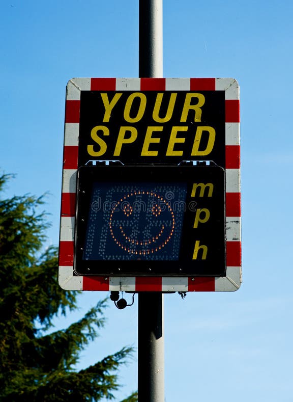 Your speed: smiling face. stock image. Image of sign - 19344019