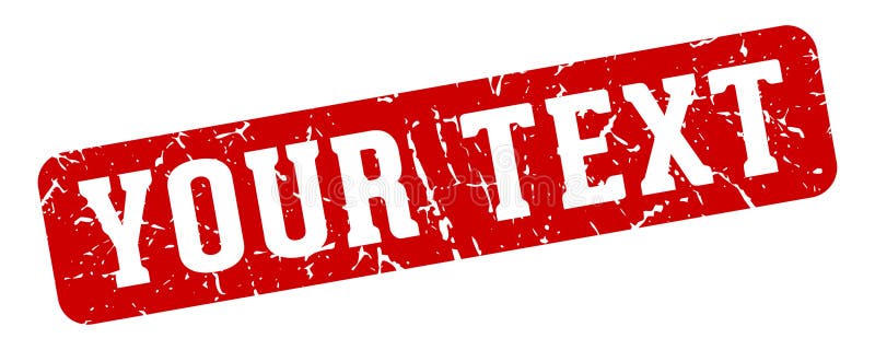 Your Text Rectangular Sign. Your Text Stamp Stock Vector - Illustration ...