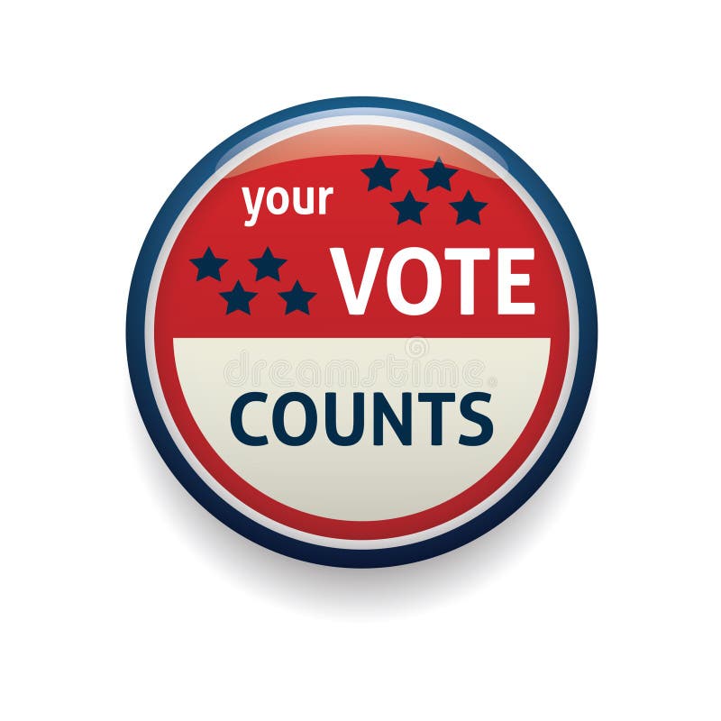 Your Vote Counts Badge. Vector Illustration Decorative Background ...