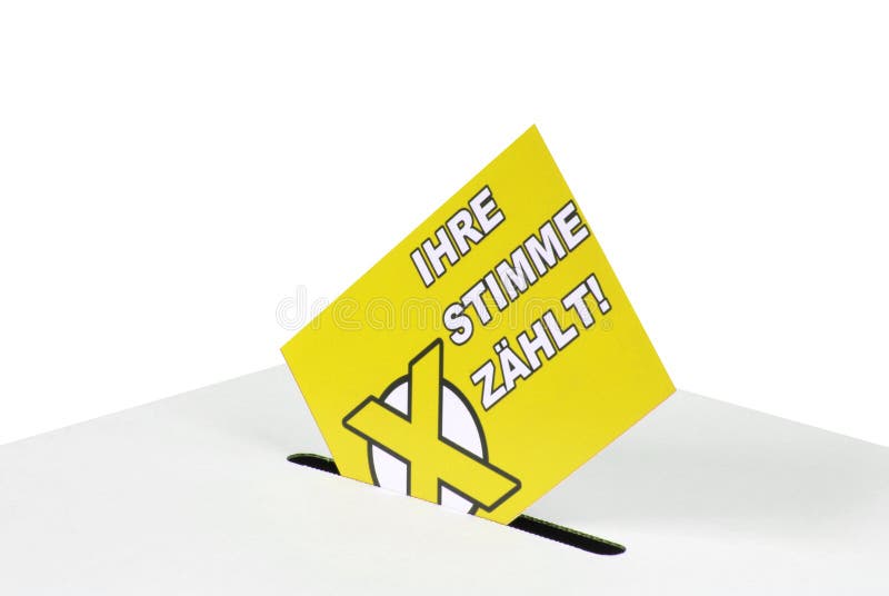 Your Vote Counts German - Envelope in Ballot Box Stock Image - Image of ...