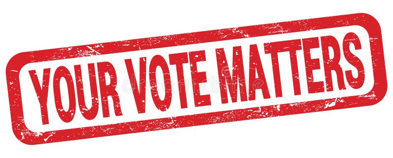 YOUR VOTE MATTERS Text Written on Red Rectangle Stamp Stock Image ...