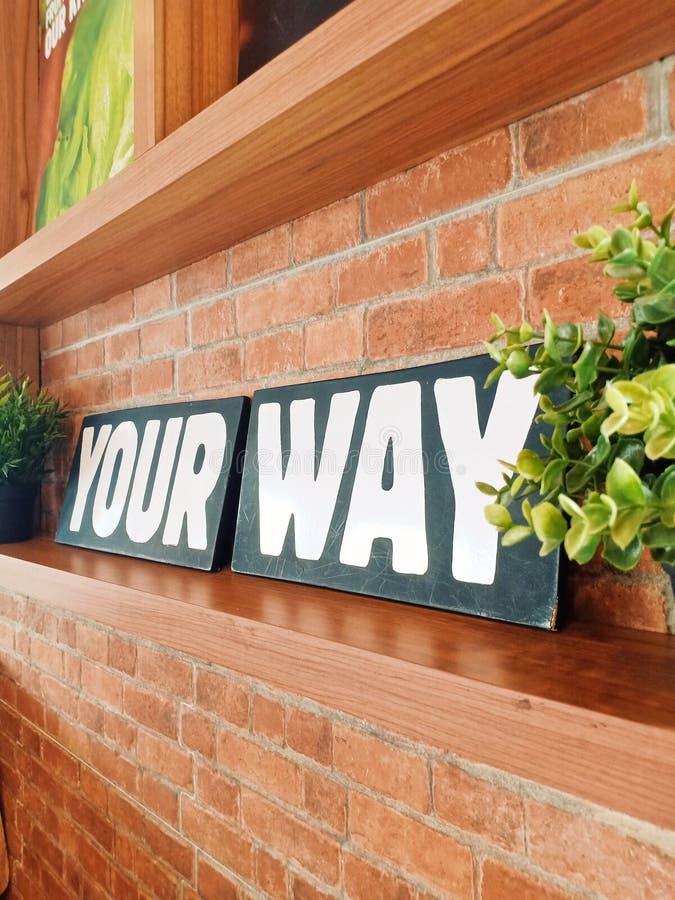 Your way text close up stock photo. Image of interior - 392250406