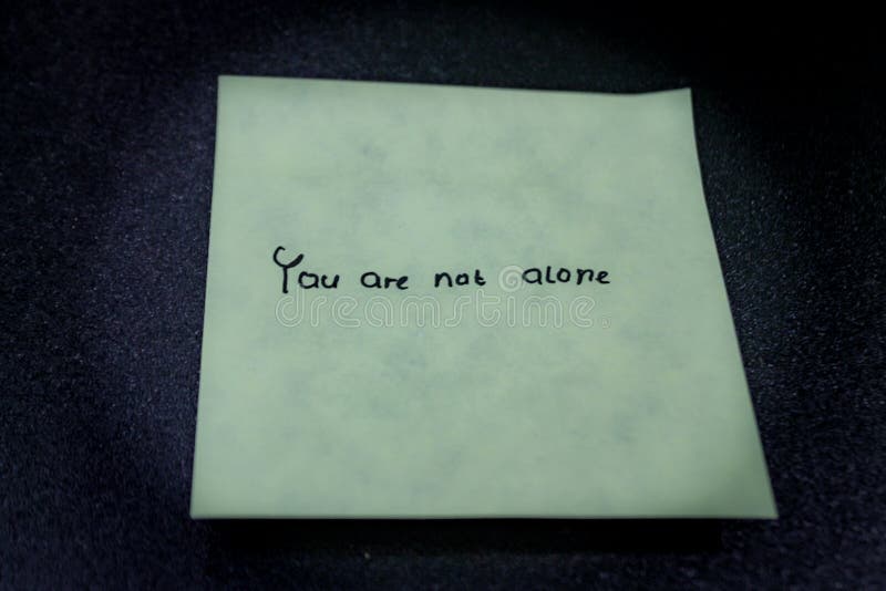 Your Writing is Not Alone on a Piece of Note Paper Stock Photo - Image ...