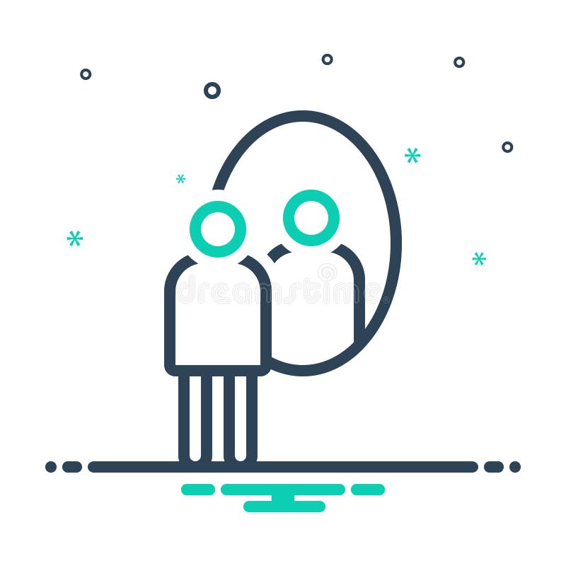 Mix Icon for Yourself, Self and Himself Stock Vector - Illustration of ...