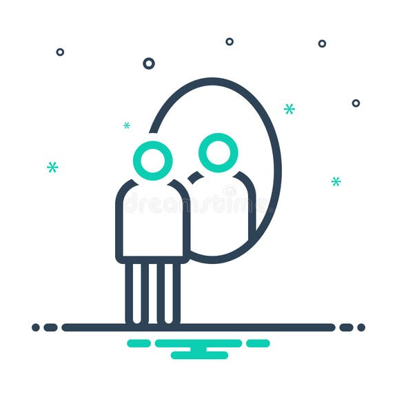 Mix Icon for Yourself, Self and Himself Stock Vector - Illustration of ...