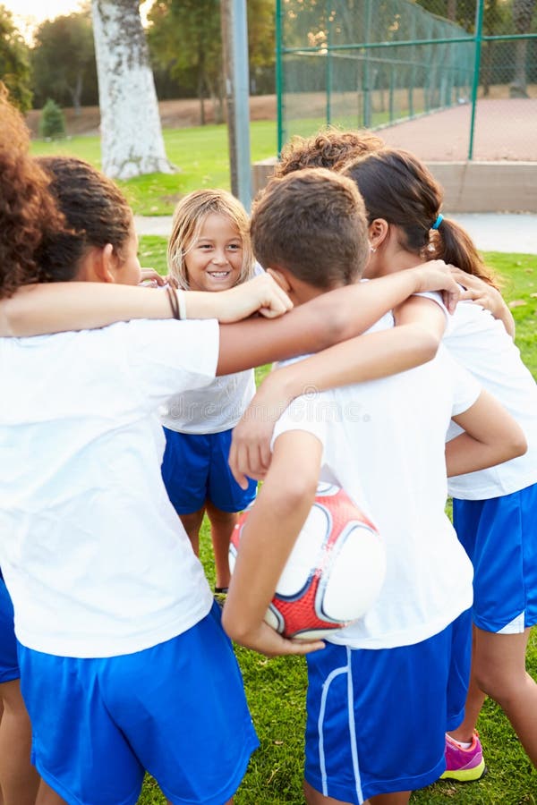 Youth Football Team Training Together Stock Photo - Image of playground ...