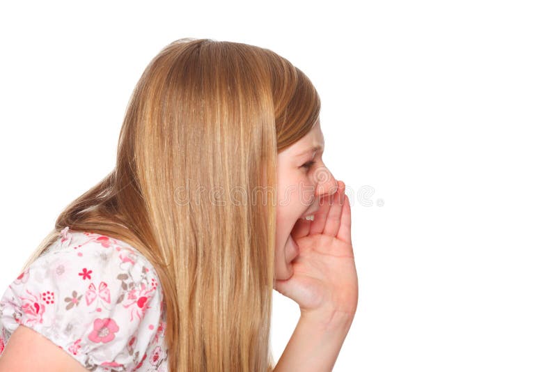 Youth Girl Shouting Out Loud Stock Image - Image of allowance, laughing ...