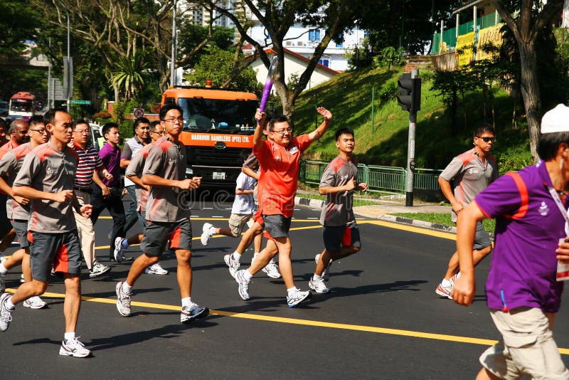 Youth Olympic Games 2010 Torch Relay Editorial Photography - Image of ...
