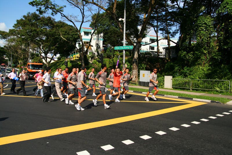 Youth Olympic Games 2010 Torch Relay Editorial Photo - Image of ...