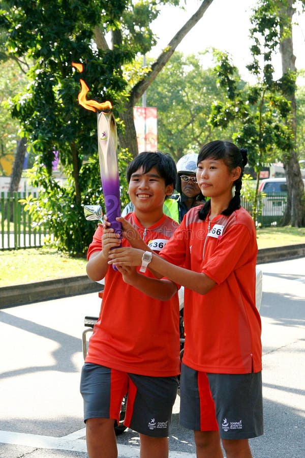 Youth Olympic Games 2010 Torch Relay Editorial Photography - Image of ...