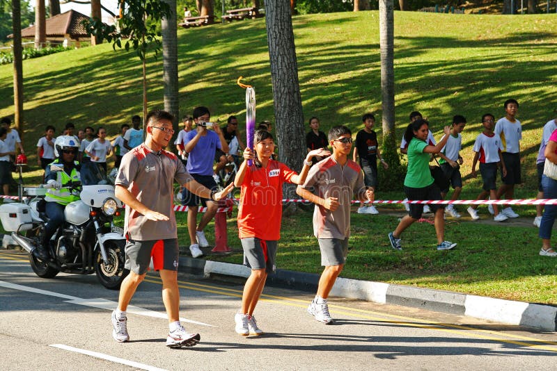 Youth Olympic Games 2010 Torch Relay Editorial Photography - Image of ...