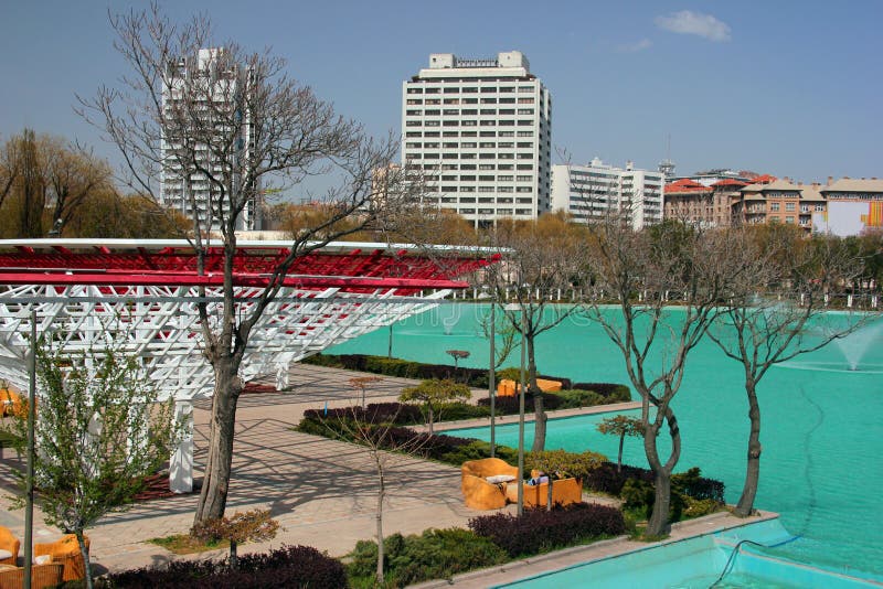Youth Park Genclik Parki in Spring - Ankara, Turkey Stock Photo - Image ...