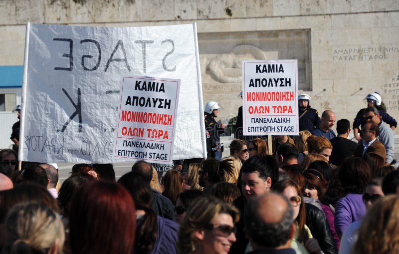 ATHENS, GREECE, 28/10/2011- Protests during Parade Editorial Stock ...