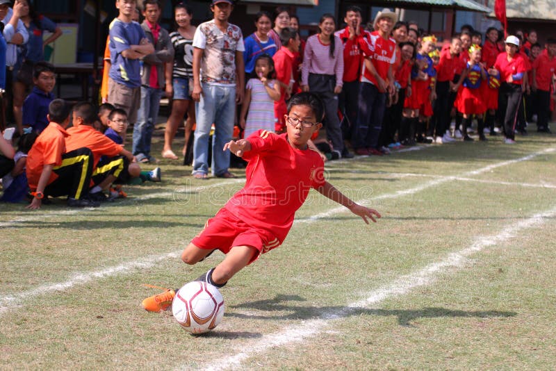 Youth Soccer Match, in Elementary Schools. Editorial Stock Image ...