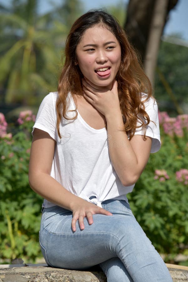 Youthful Diverse Female Choking Stock Photo - Image of chokes, choke ... Youthful Diverse Female Choking Stock Photo - Image of chokes, choke ...