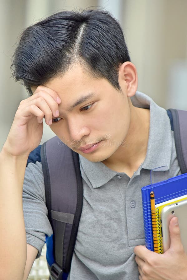 Youthful Filipino Student and Confusion Stock Image - Image of thinking ...