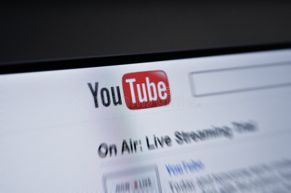 YouTube.com Main Page Internet Screen Editorial Photo - Image of globe ...