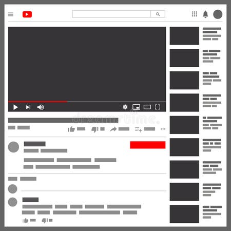 YouTube Computer Version. Social Media, Video Channel Stock ...