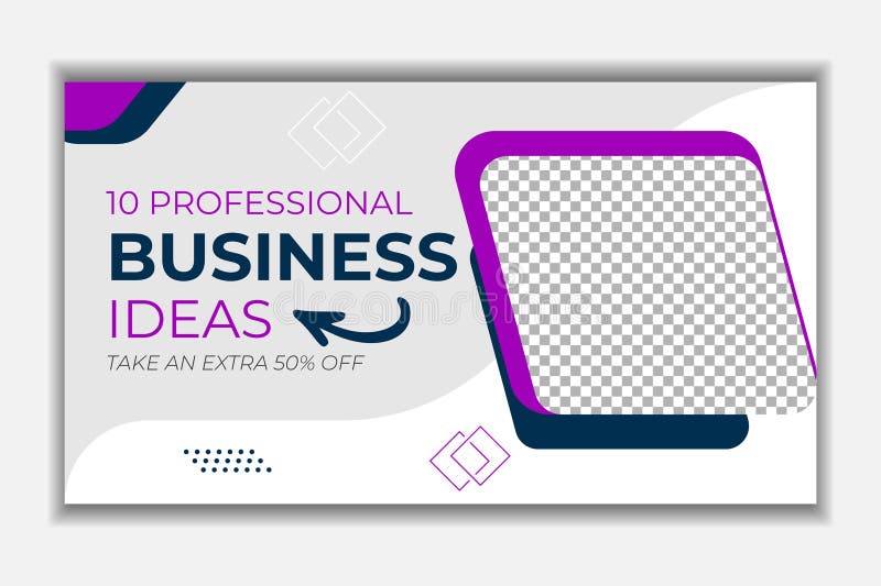 Youtube Custom Thumbnail Web Baner Design Template Stock Illustration ...