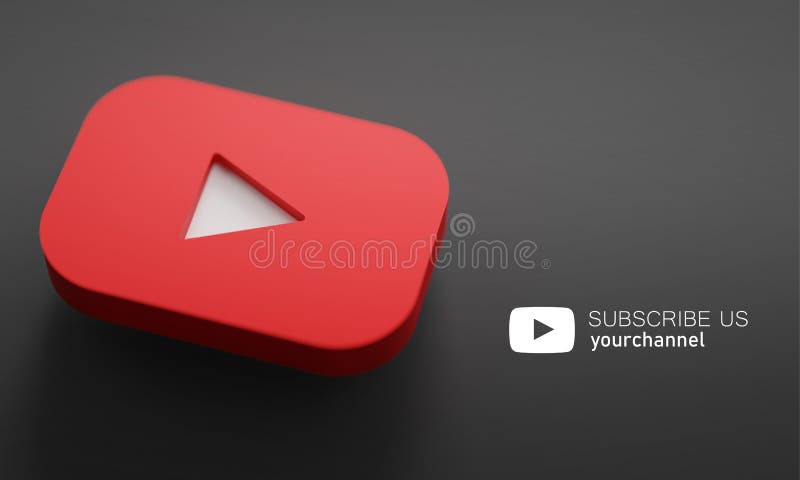 Youtube 3D Rendering Close Up. Youtube Channel Promotion Template ...