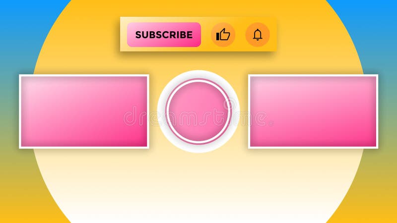 YouTube End Screen stock illustration. Illustration of animation ...