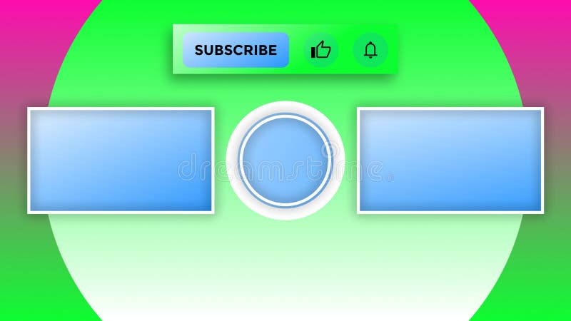 YouTube End Screen stock illustration. Illustration of marketing ...