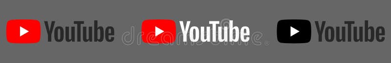Youtube Logo in Different Color Forms Editorial Stock Image ...