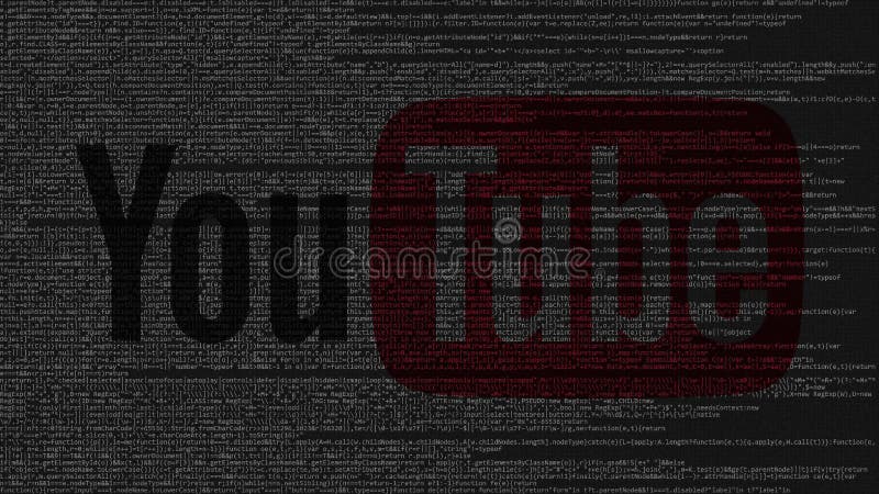 YouTube Logo Made of Source Code on Computer Screen. Editorial Loopable ...