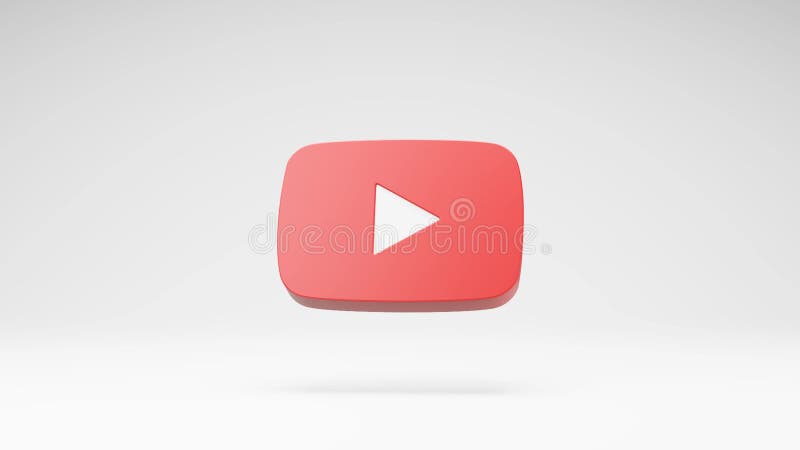 Youtube Logo Spinning on Studio Light Gray Background Stock Video ...