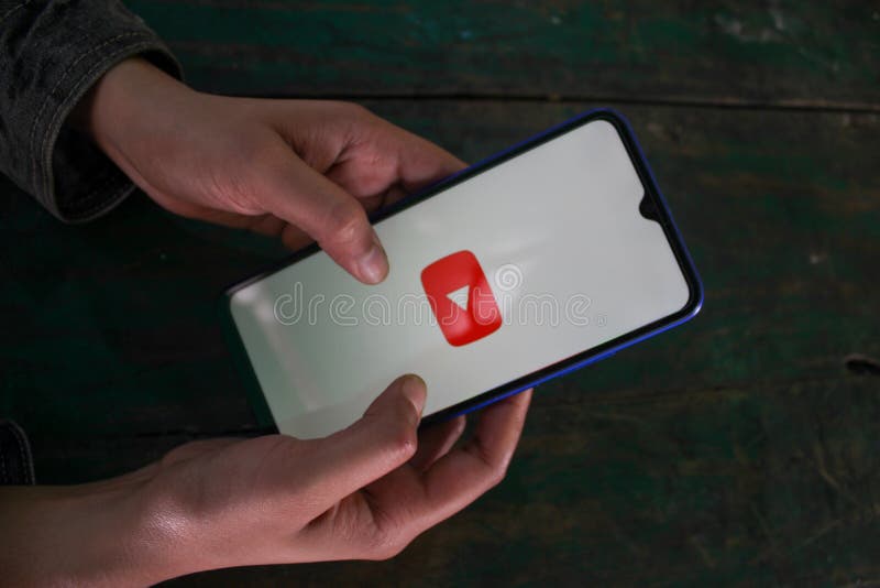 Youtube in Mobile Screen Held in Hand Editorial Stock Image - Image of ...