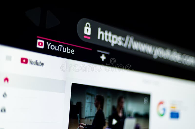 The YouTube Secure Page into Web-browser Editorial Image - Image of ...