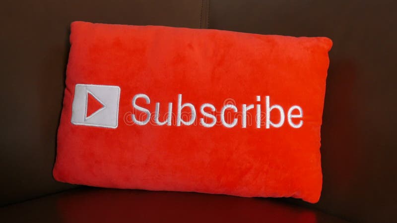 YouTube subscribe button stock footage. Video of pillow - 68993254