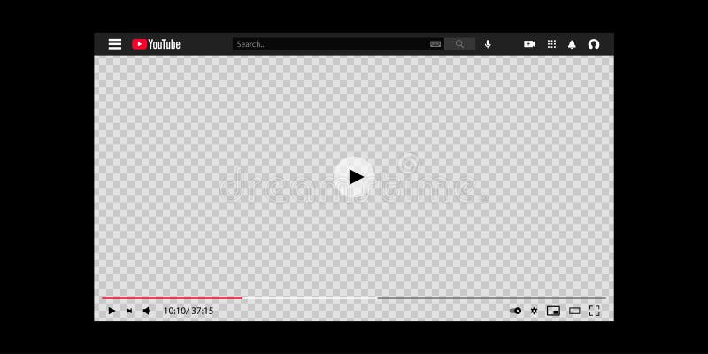 YouTube Template. YouTube - Online Video-sharing Platform. Vector ...