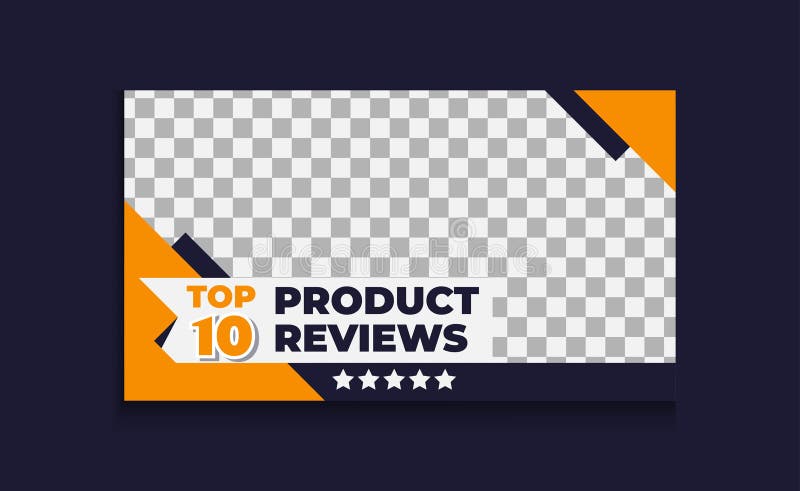 Top 10 Product Reviews Online Business YouTube Thumbnail Template Stock ...