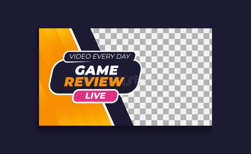 Game Reviews Online Business YouTube Thumbnail Template Stock Vector ...