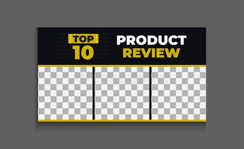 Top 10 Product Reviews Online Business YouTube Thumbnail Template Stock ...